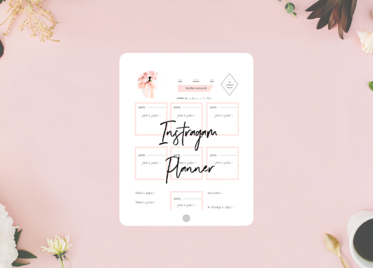 Instagram Planner à télécharger + Instagram feed Canva Template ...