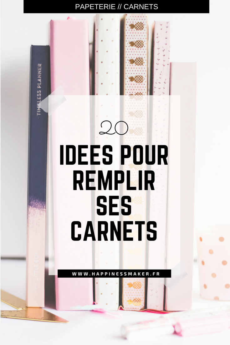 20 idées pour remplir son carnet ! Listes, trackers et pages créatives ...