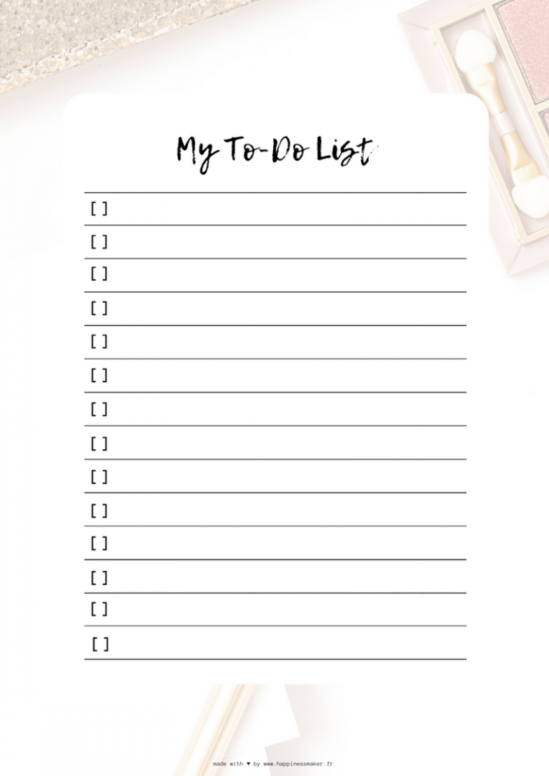 FREEBIES // To-Do list à imprimer gratuitement - Happiness Maker