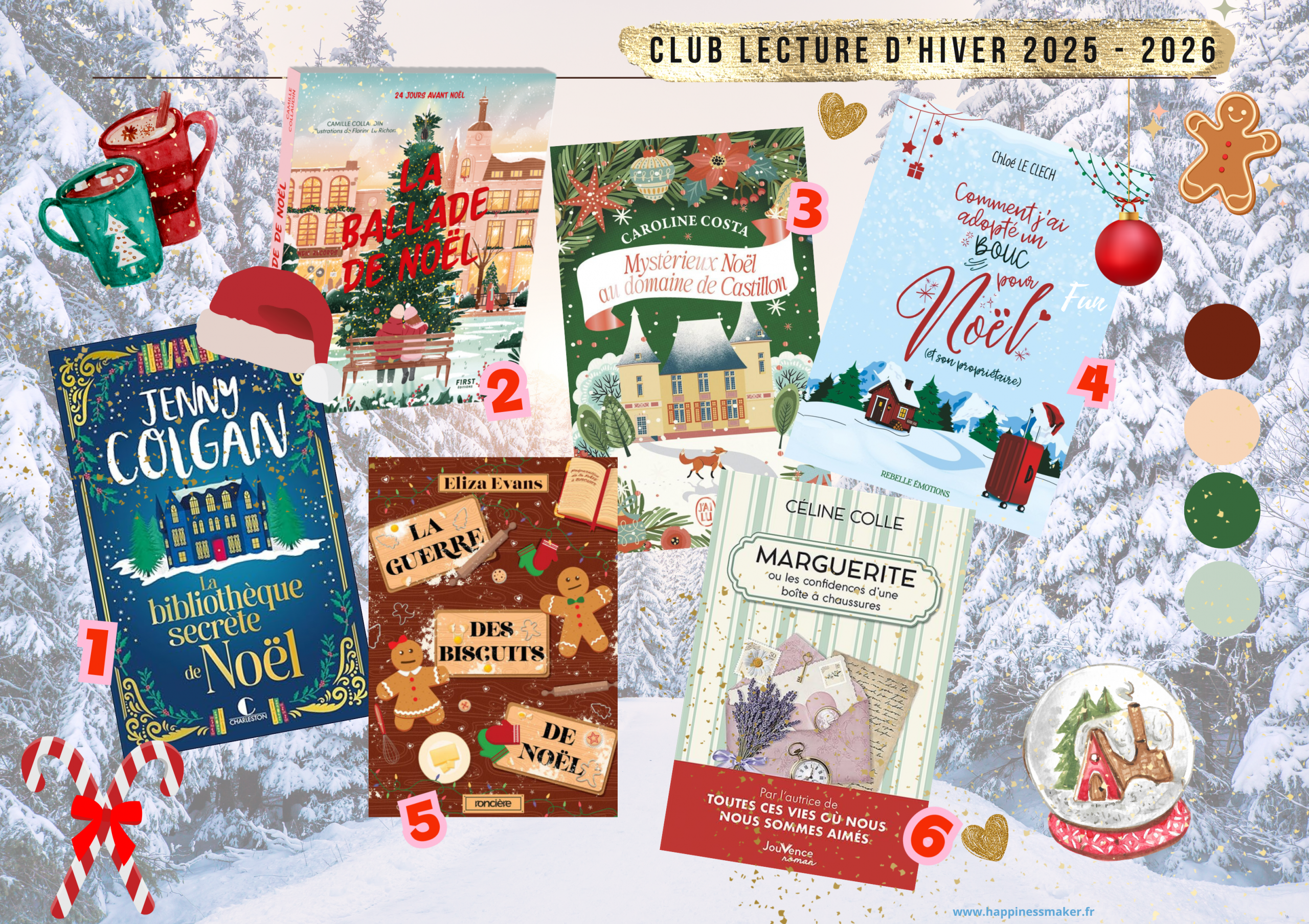 Club Lecture d'hiver 2025 : Ambiance noël et réconfort ! - Happiness Maker